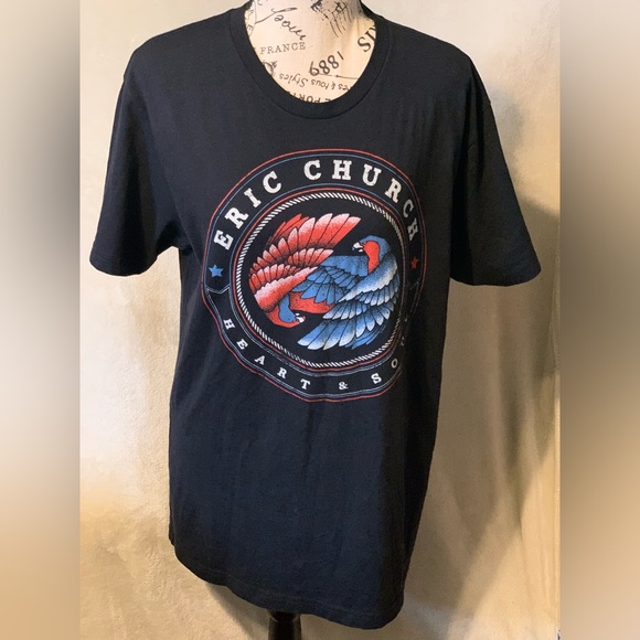 Eric Church | Shirts | Eric Church Heart Soul Black M T Shirt | Poshmark